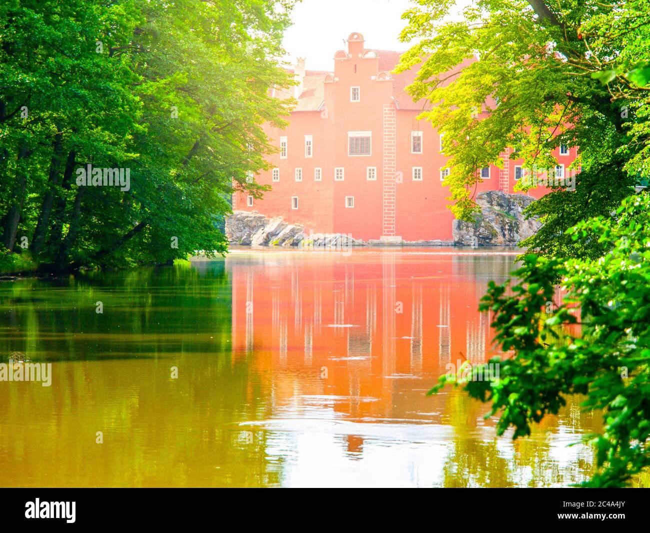 Renaissance chateau Cervena Lhota in Southern Bohemia, Czech Republic ...