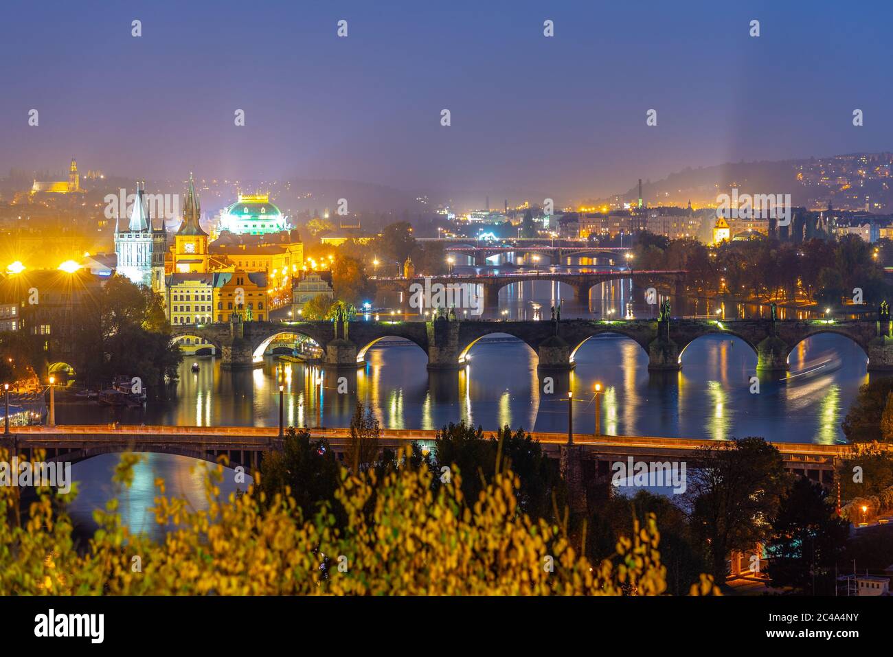 Prague night dark evening czech republic hi-res stock photography and ...