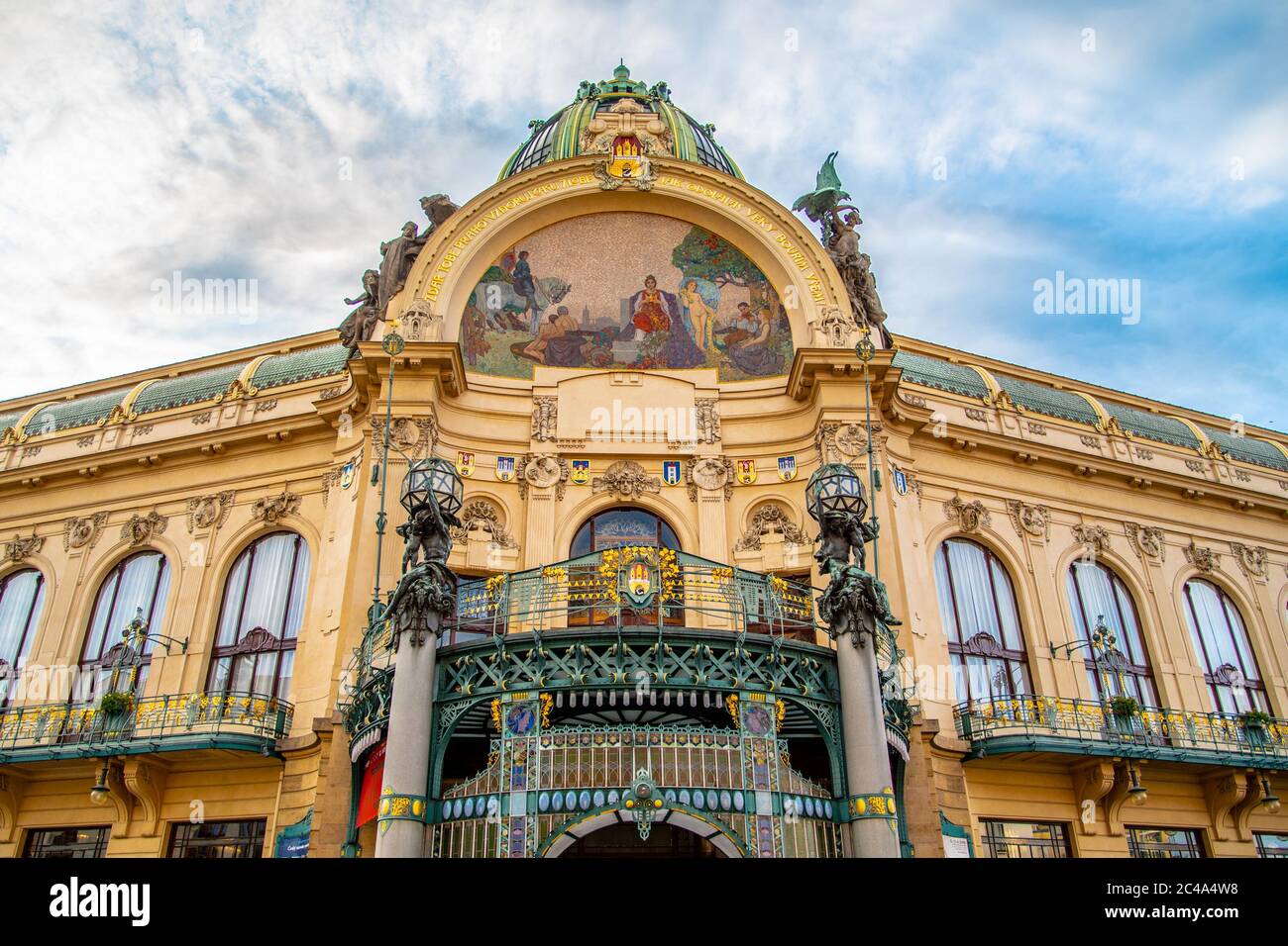 Municipal House - Art Nouveau historical building at Republic Square ...