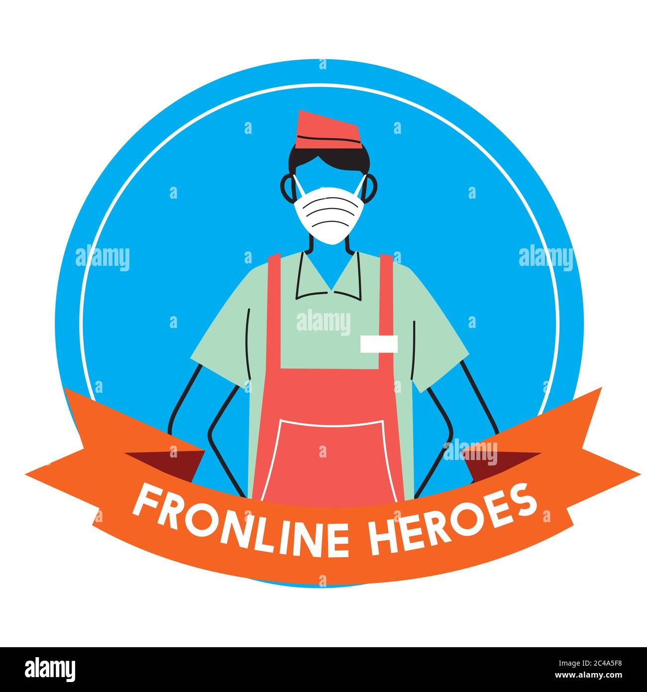 Essential worker heroes Stock Vector Images - Alamy