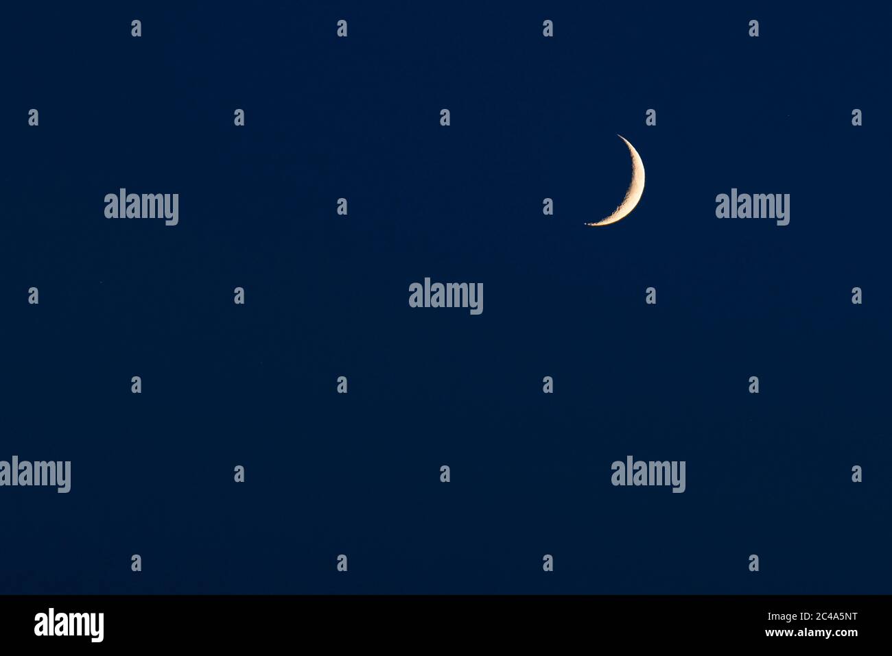 Sky background with crescent or half moon Stock Photo - Alamy