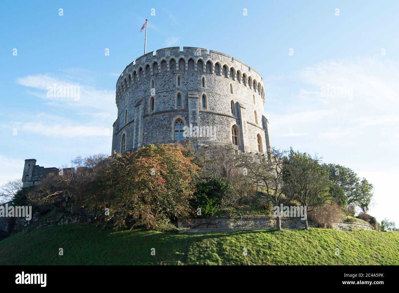 Round Tower at Windsor Castle, England Stock Photo - Alamy