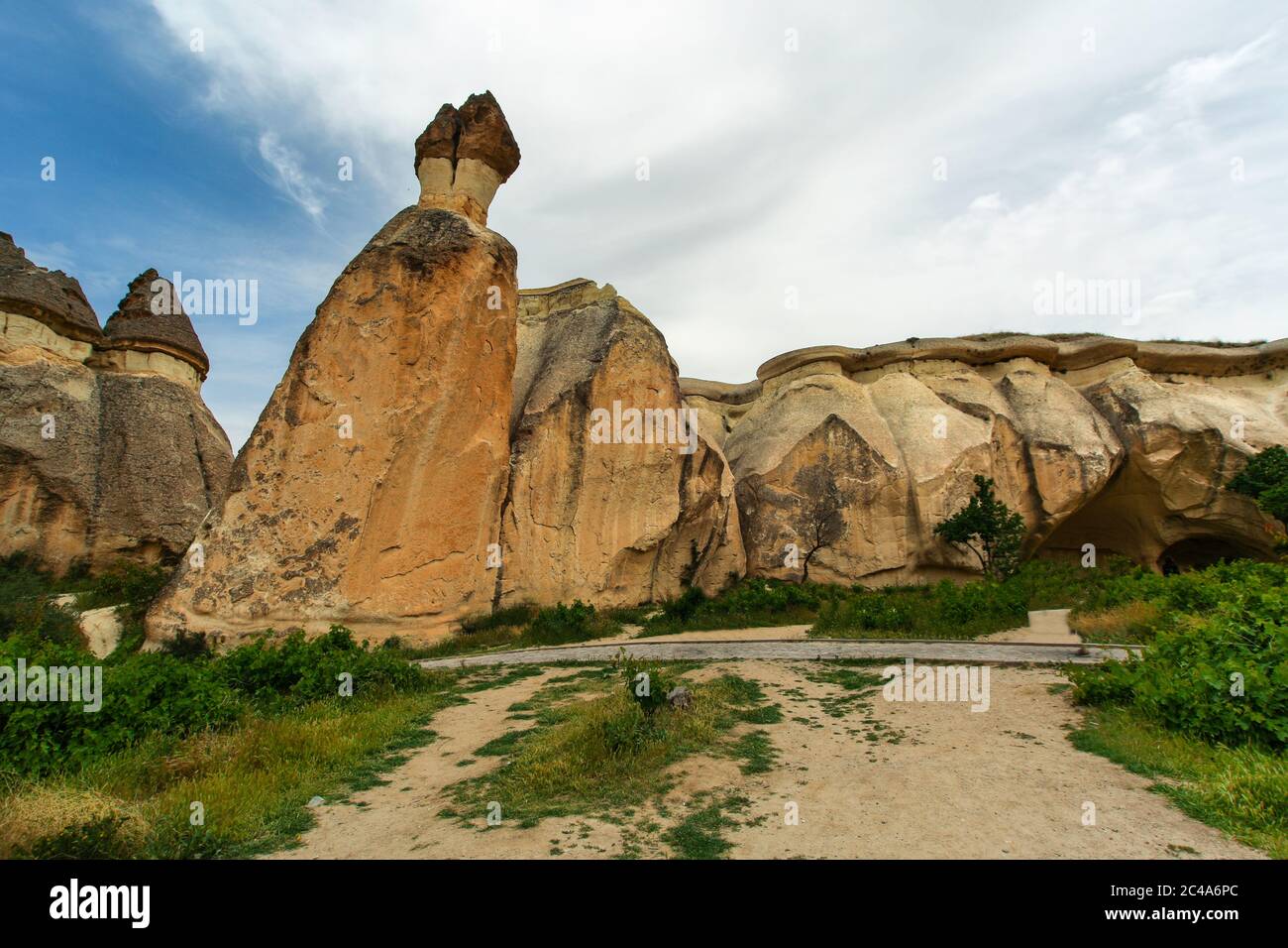Hoodoos of Cappadocia. Tent rocks carved by wind and water through time ...