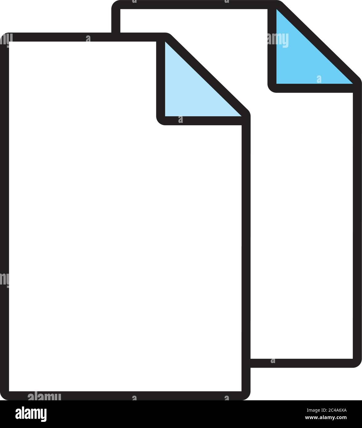 papers documents line and fill style icon vector illustration design ...