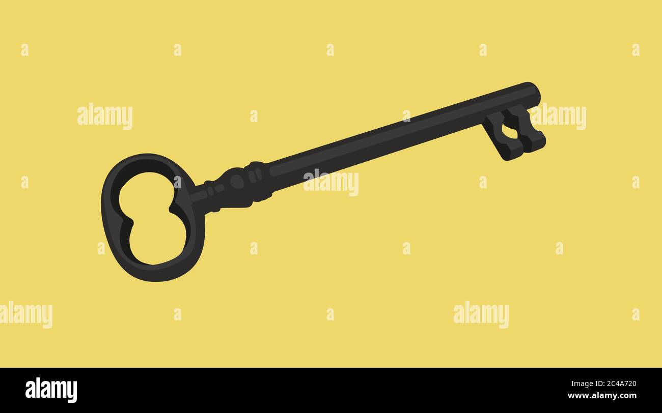 Vector Illustration of an Old Key Stock Vector Image & Art - Alamy