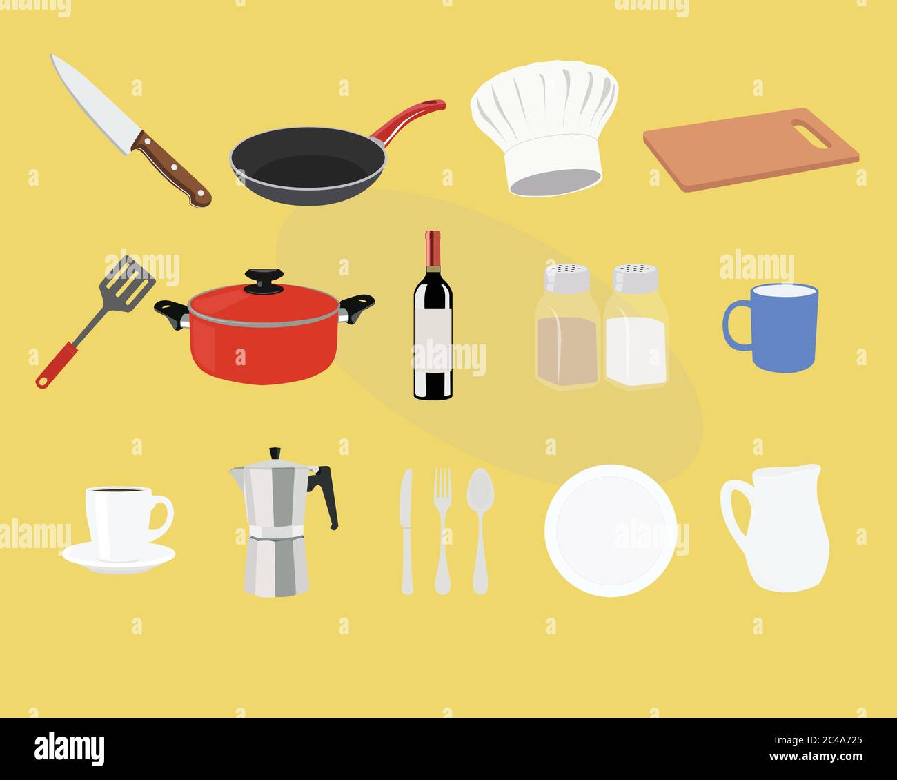 Kitchen And Cooking Icon Set Vector Illustration Stock Vector Image