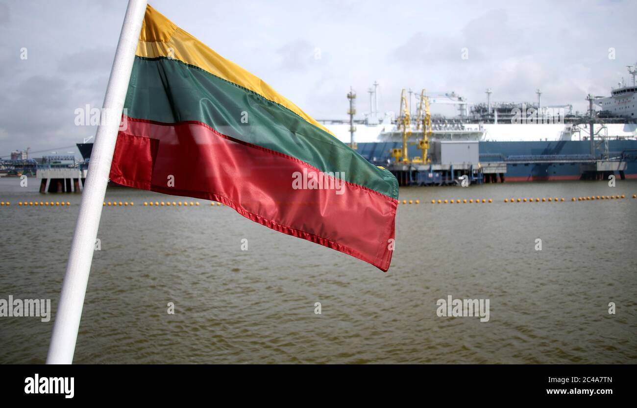 The ship Independence is a natural gas terminal in the port of Klaipeda ...