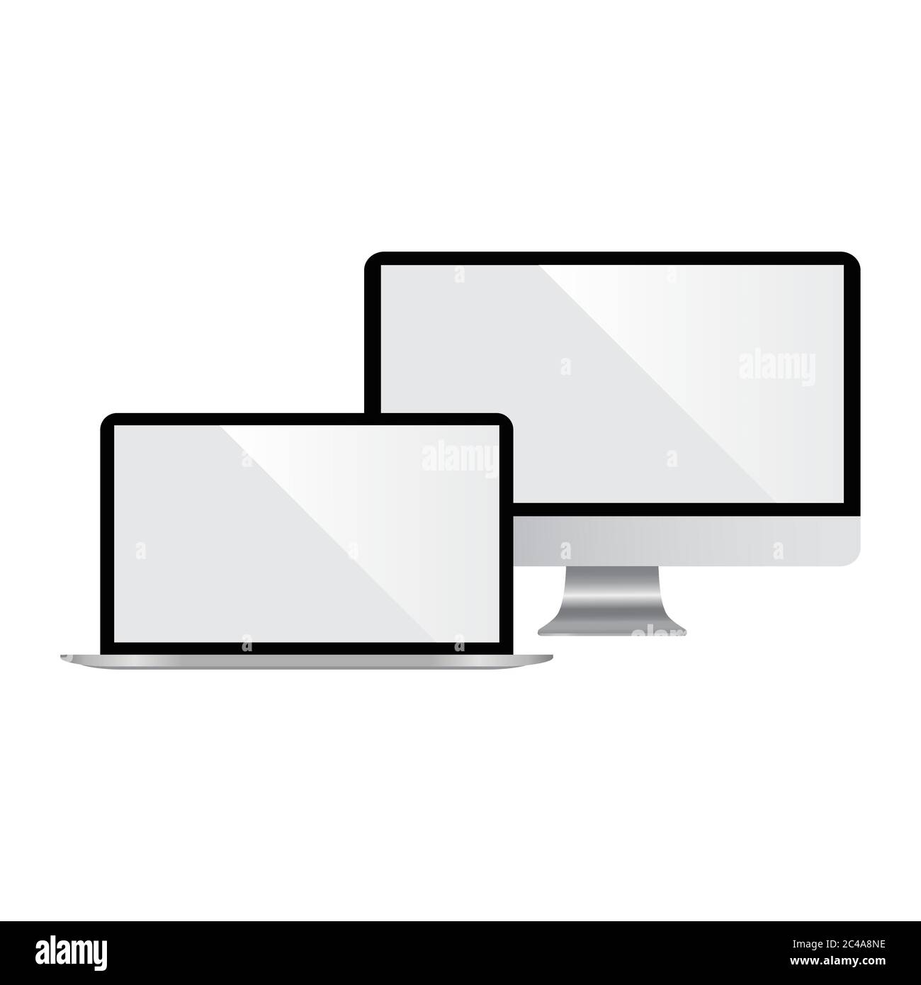 Realistic set of monitor and laptop Stock Vector Image & Art - Alamy