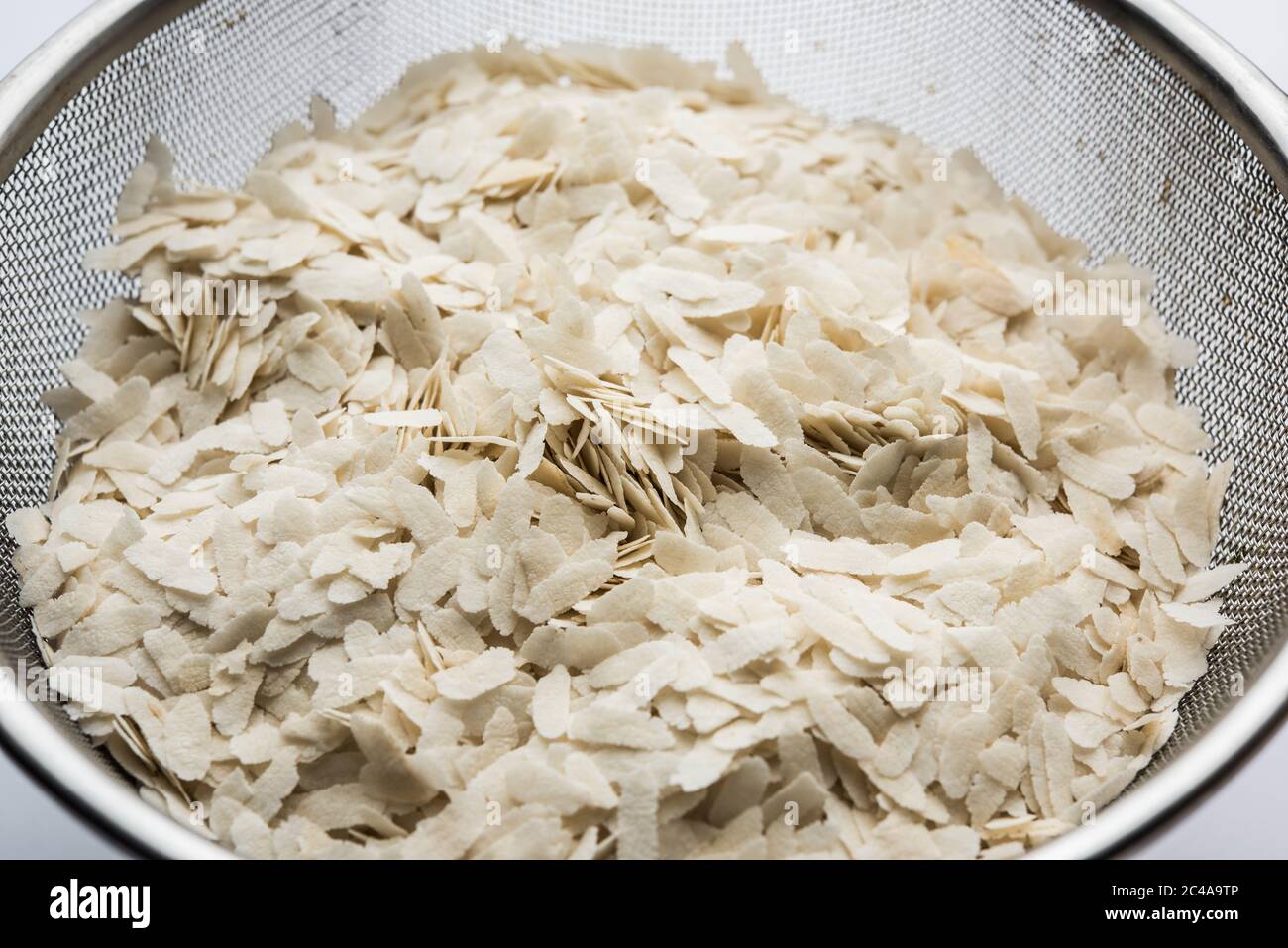 Raw Flattened Rice or Thick or thin Rice Flakes for Namkeen Chivda ...