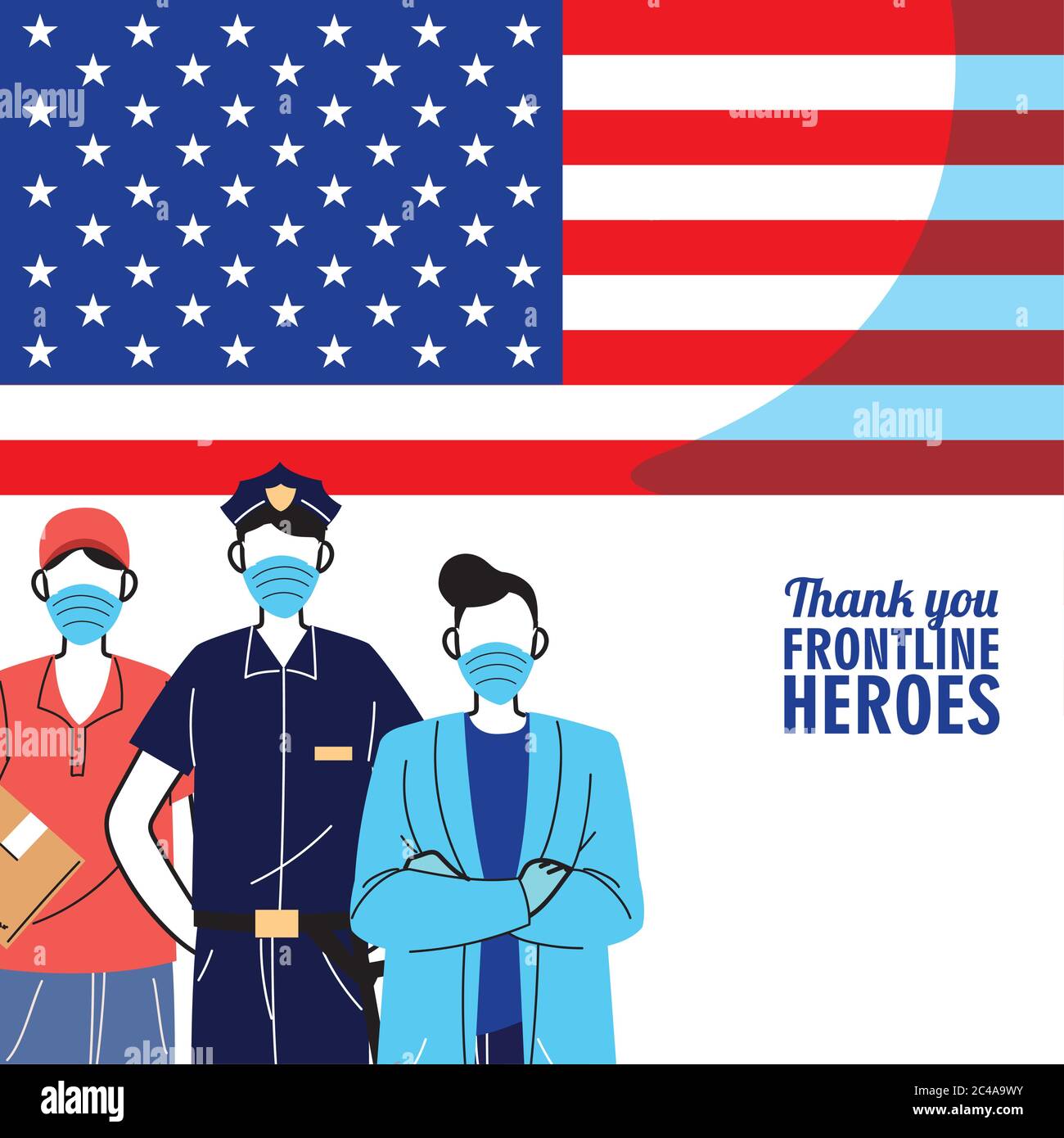 Thanks for front line workers Stock Vector Images - Alamy