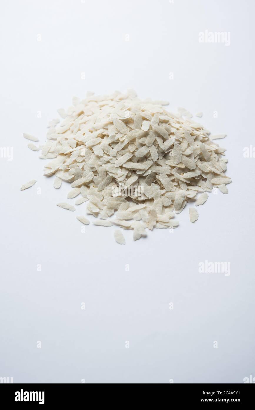 White flattened rice hi-res stock photography and images - Alamy
