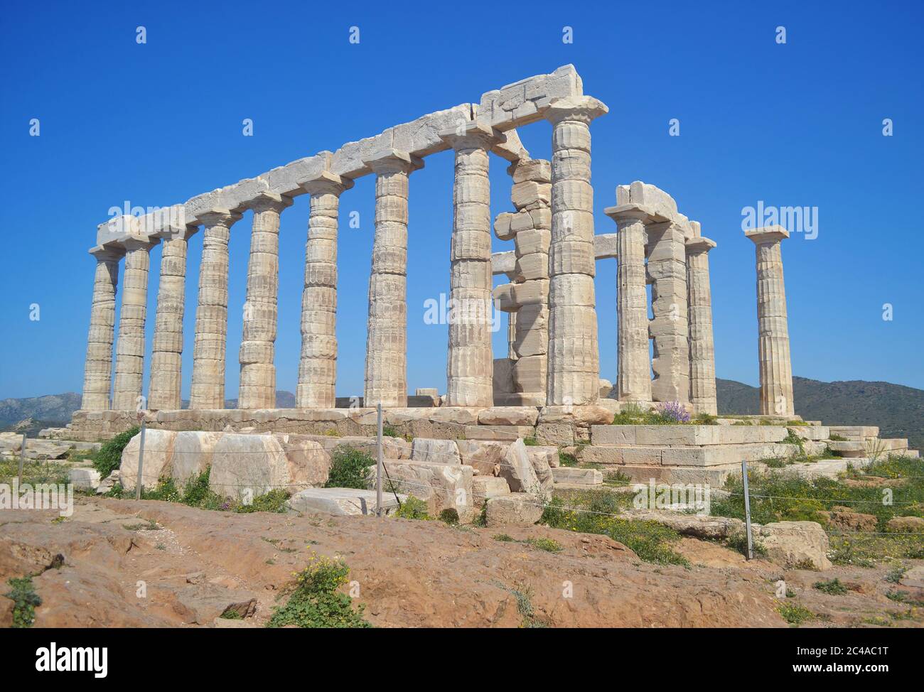 temple of Poseidon Sounion Greece Stock Photo - Alamy