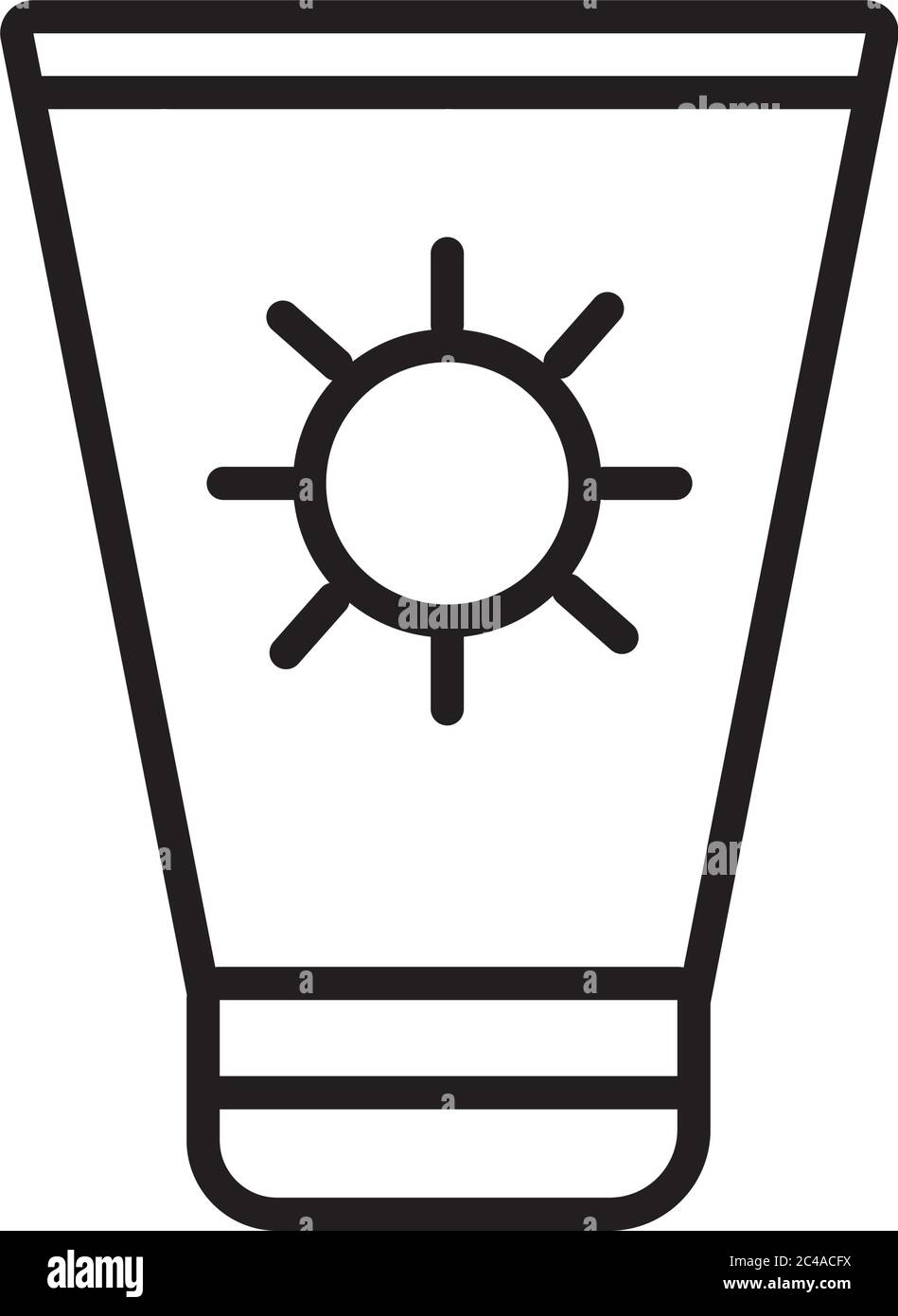 sun blocker cream product line style icon vector illustration design ... sun blocker cream product line style icon vector illustration design ...