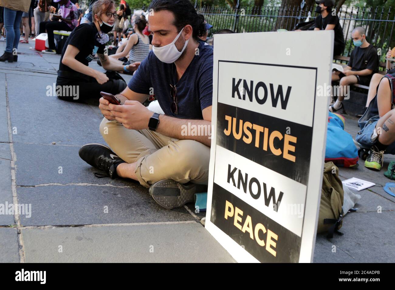 Large Crowds Occupy City Hall, New York, USA Stock Photo - Alamy