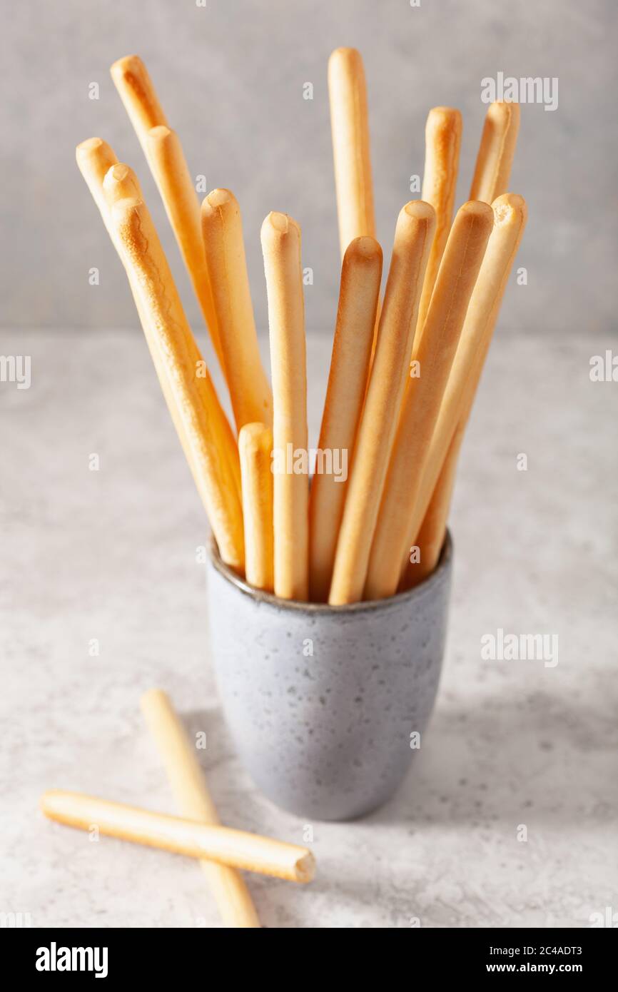 Cup bread sticks grissini hi-res stock photography and images - Alamy