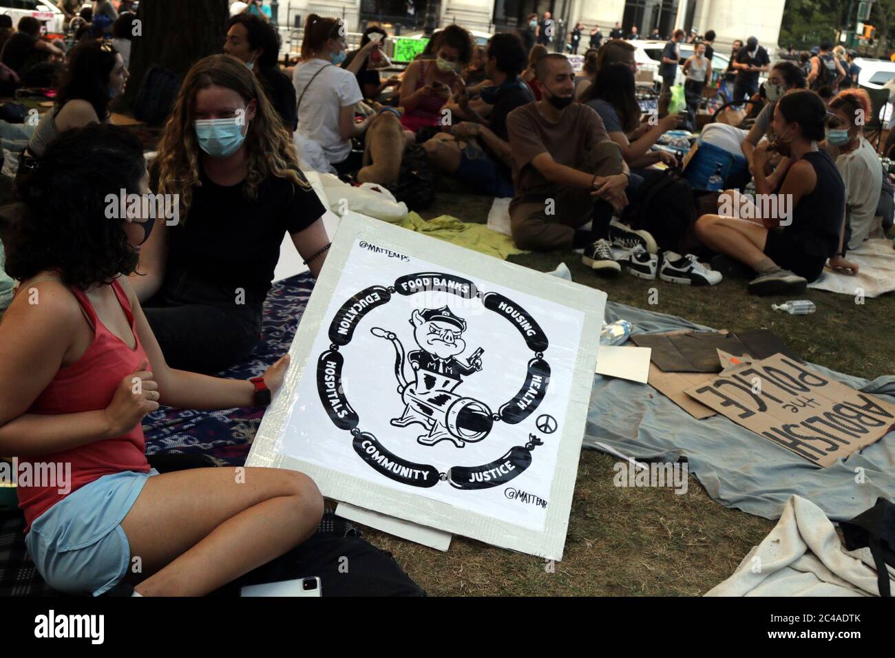 Large Crowds Occupy City Hall, New York, USA Stock Photo - Alamy
