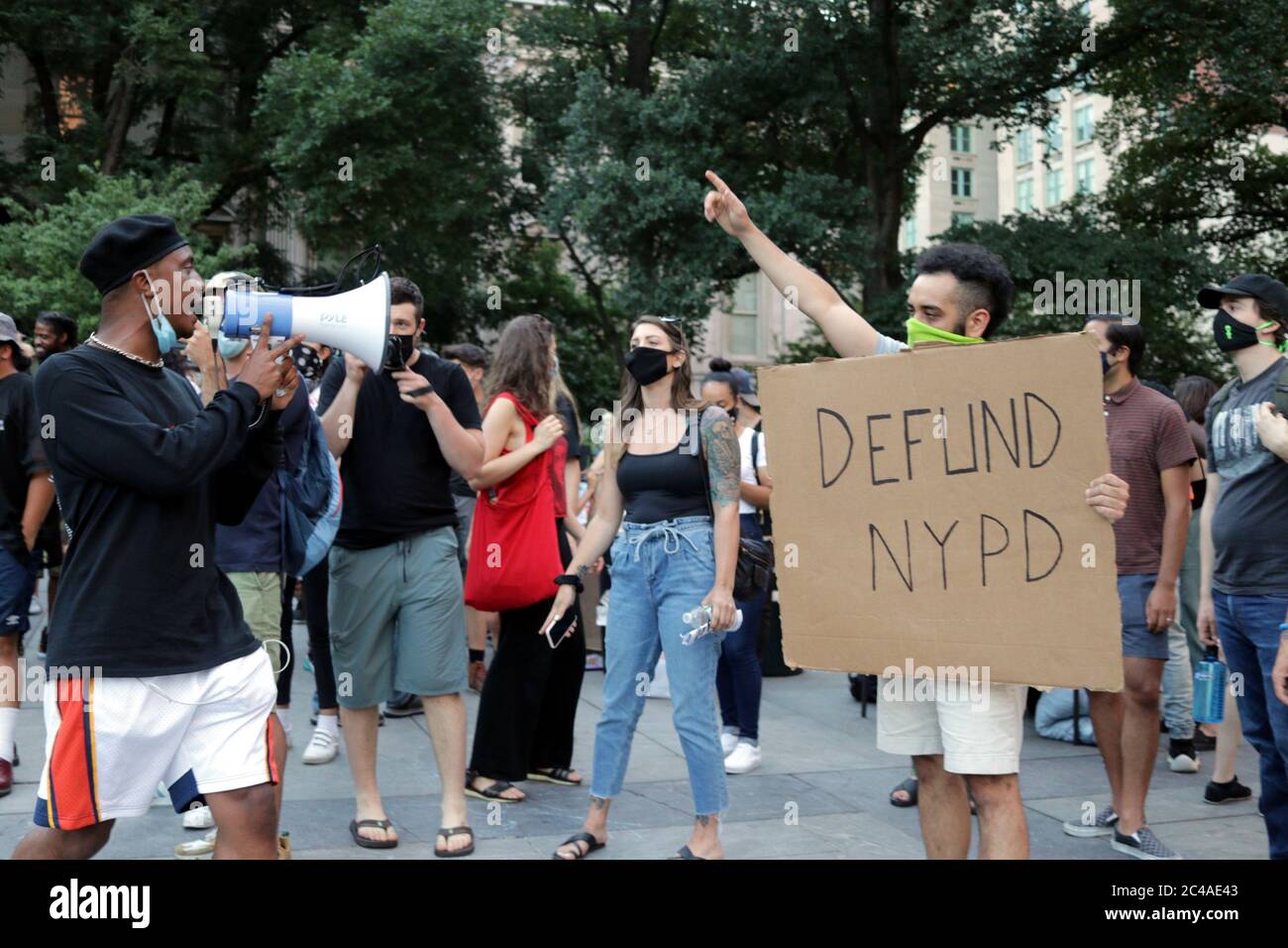 Large Crowds Occupy City Hall, New York, USA Stock Photo - Alamy