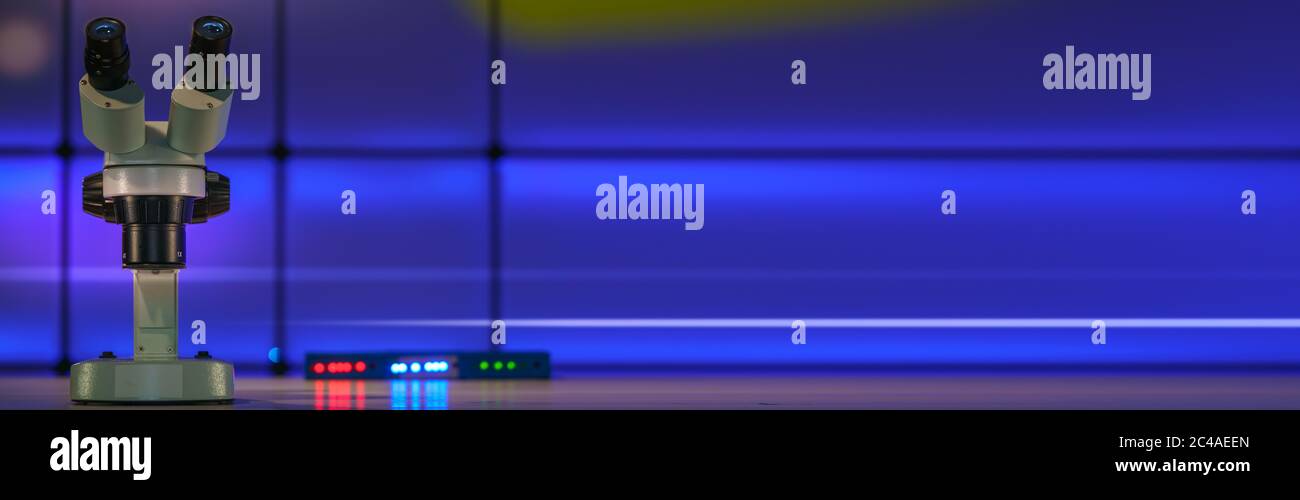 Microscope banner hi-res stock photography and images - Alamy