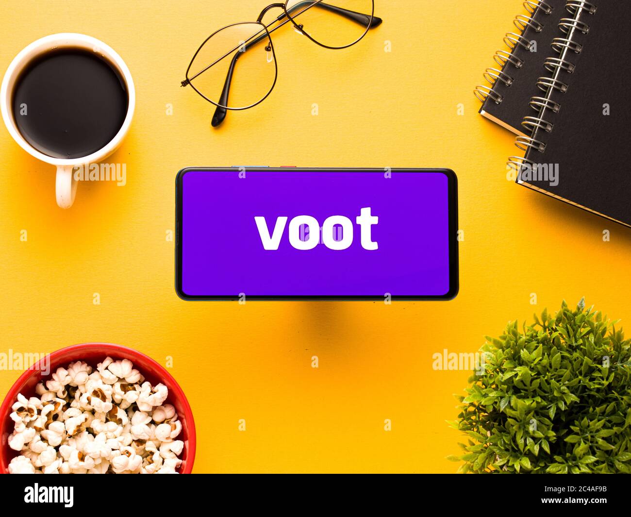 Voot mobile app logo - a video streaming service photographed for stock ...