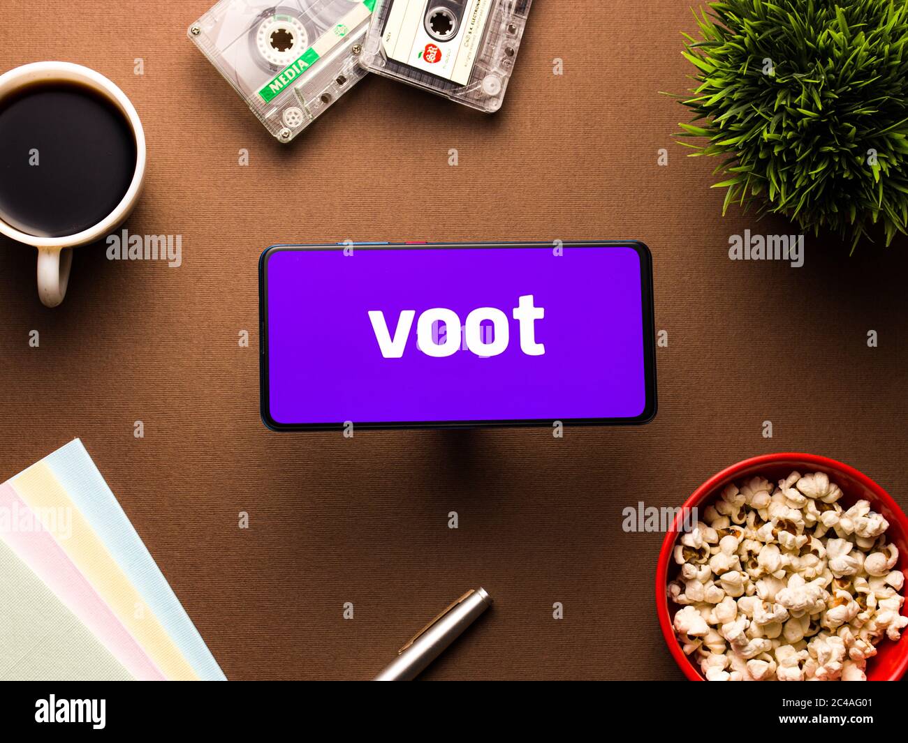 Voot mobile app logo - a video streaming service photographed for stock ...