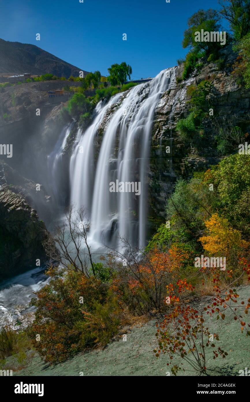 Landscape view of Tortum Waterfall in Tortum,Erzurum,Turkey. Explore ...
