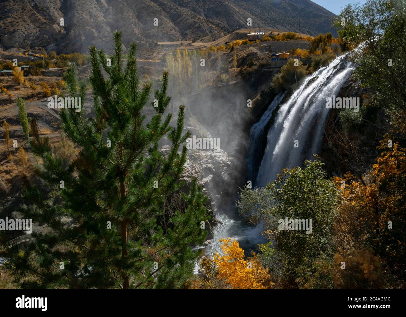 Landscape view of Tortum Waterfall in Tortum,Erzurum,Turkey. Explore ...