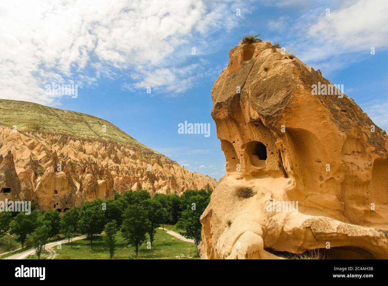 Hoodoos of Cappadocia. Tent rocks carved by wind and water through time ...