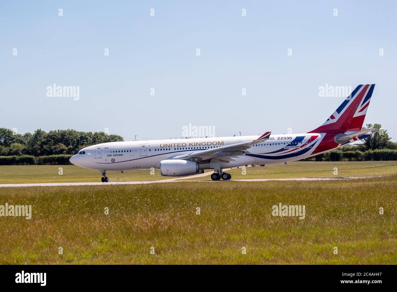 Picture dated June 25th shows the newly repainted RAF Airbus Voyager as ...