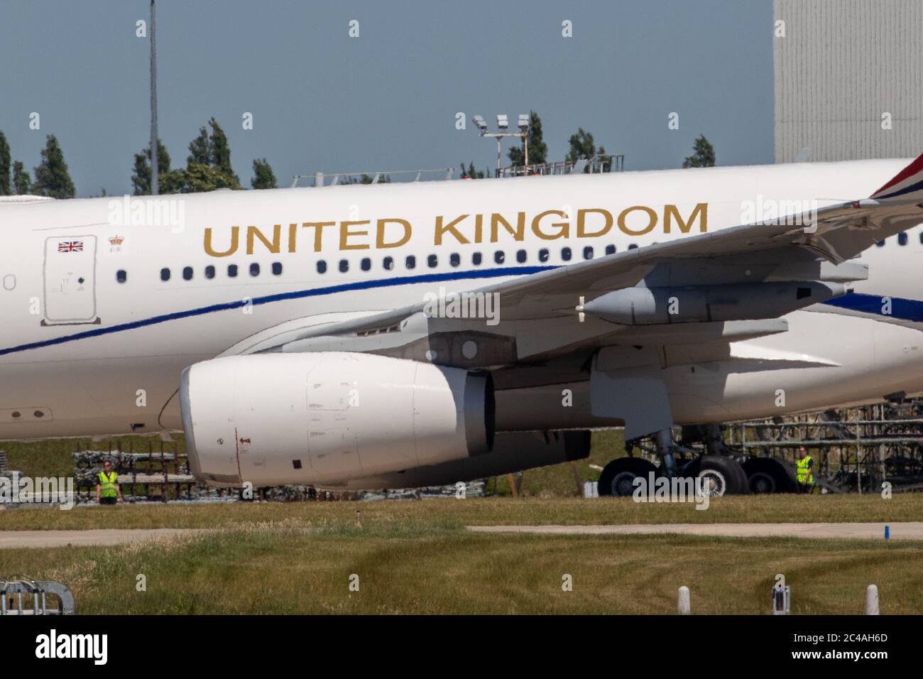 Picture dated June 25th shows the newly repainted RAF Airbus Voyager as ...