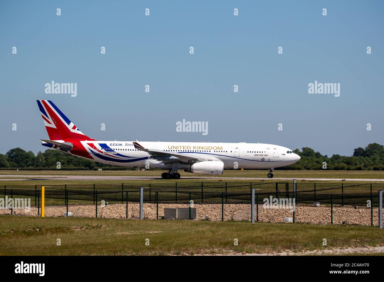 Picture dated June 25th shows the newly repainted RAF Airbus Voyager as ...
