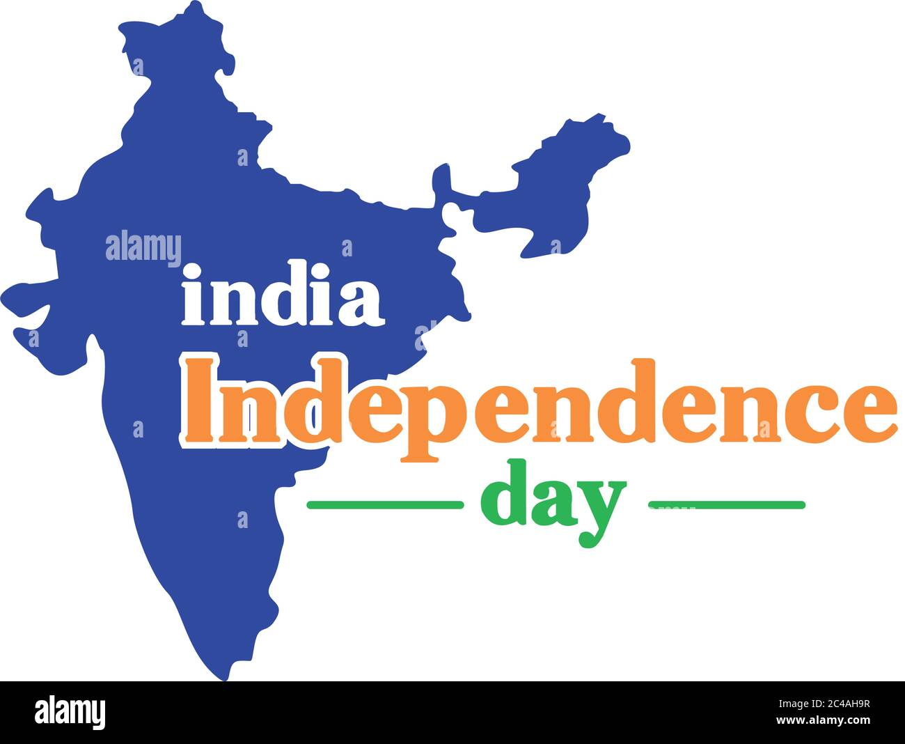 india independence day celebration with map flat style vector ...