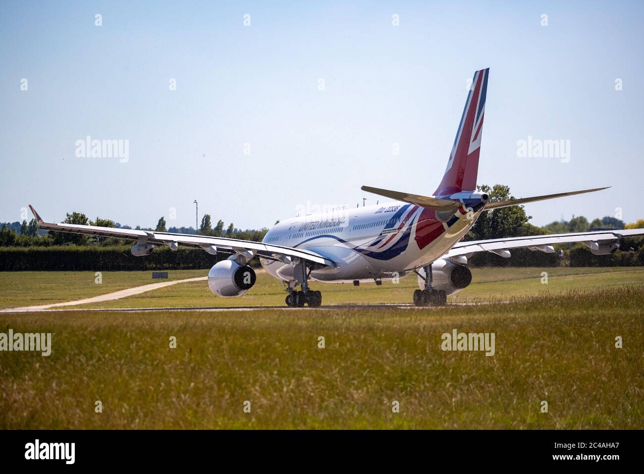 Picture dated June 25th shows the newly repainted RAF Airbus Voyager as ...