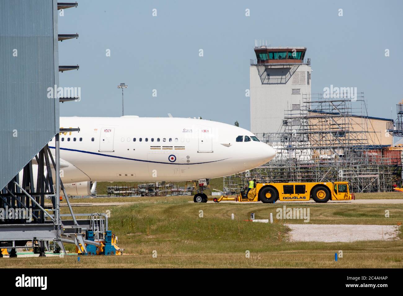 Picture dated June 25th shows the newly repainted RAF Airbus Voyager as ...