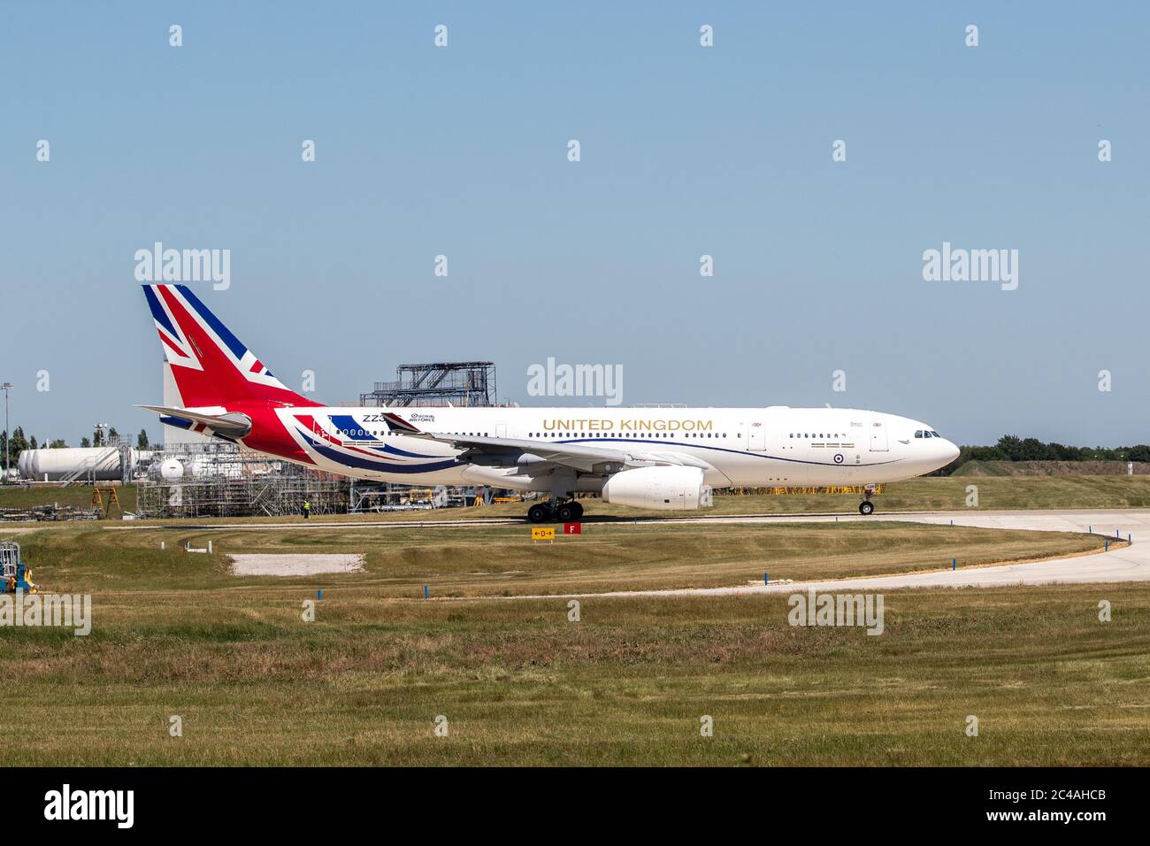 Picture dated June 25th shows the newly repainted RAF Airbus Voyager as ...