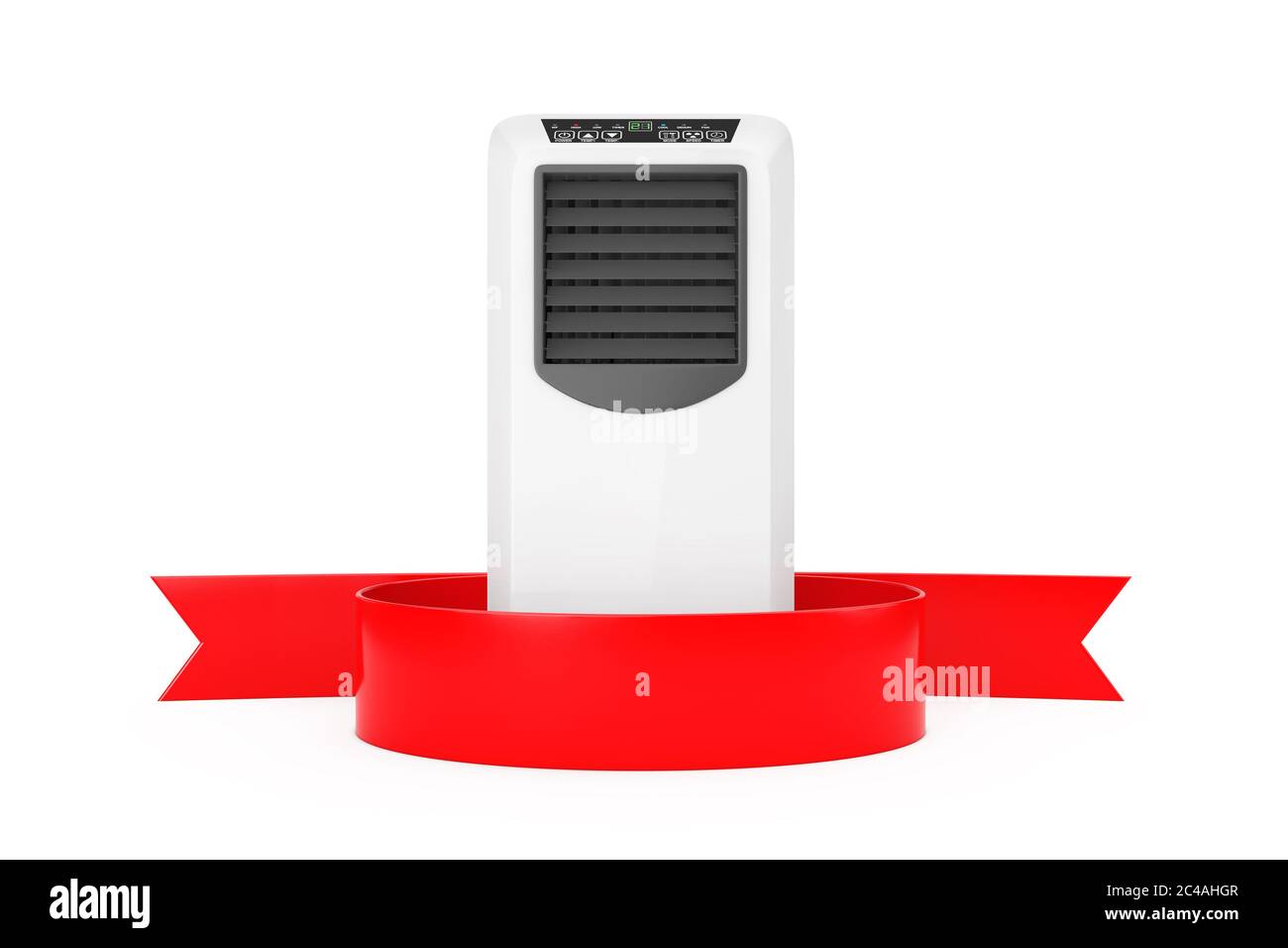 Portable Mobile Room Air Conditioner with Blank Red Ribbon for Your ...