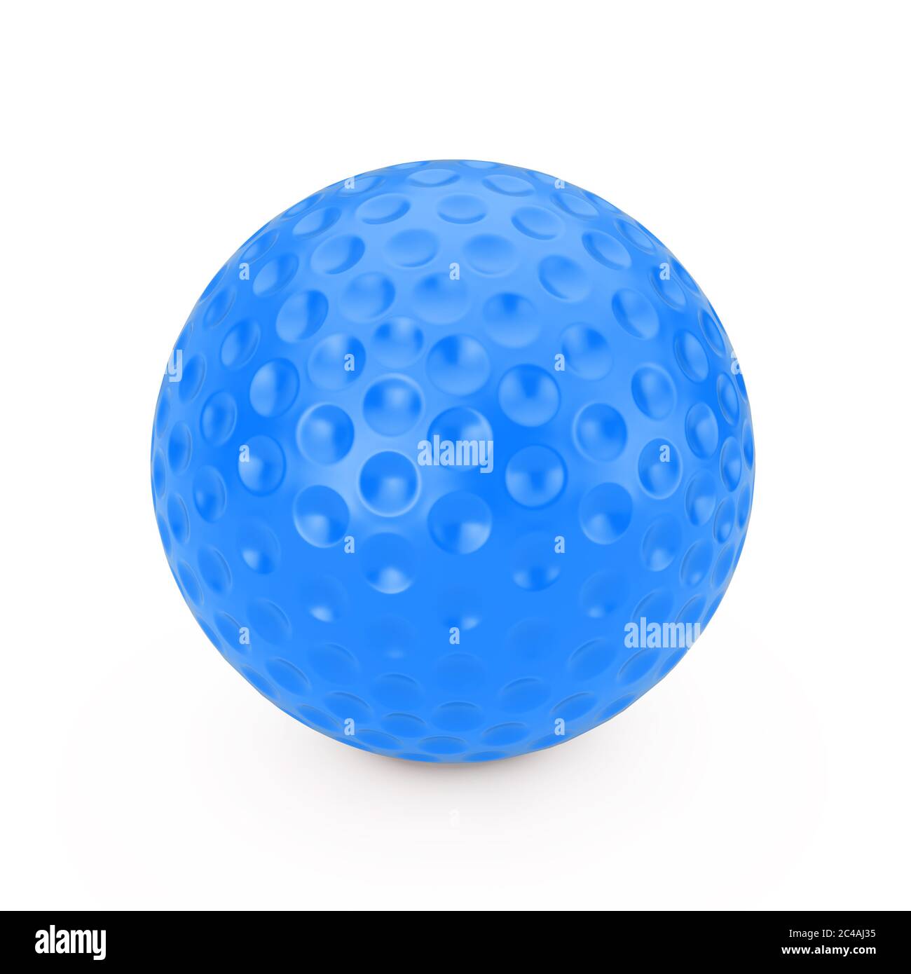 Blue Golf Ball on a white background 3d Rendering Stock Photo - Alamy