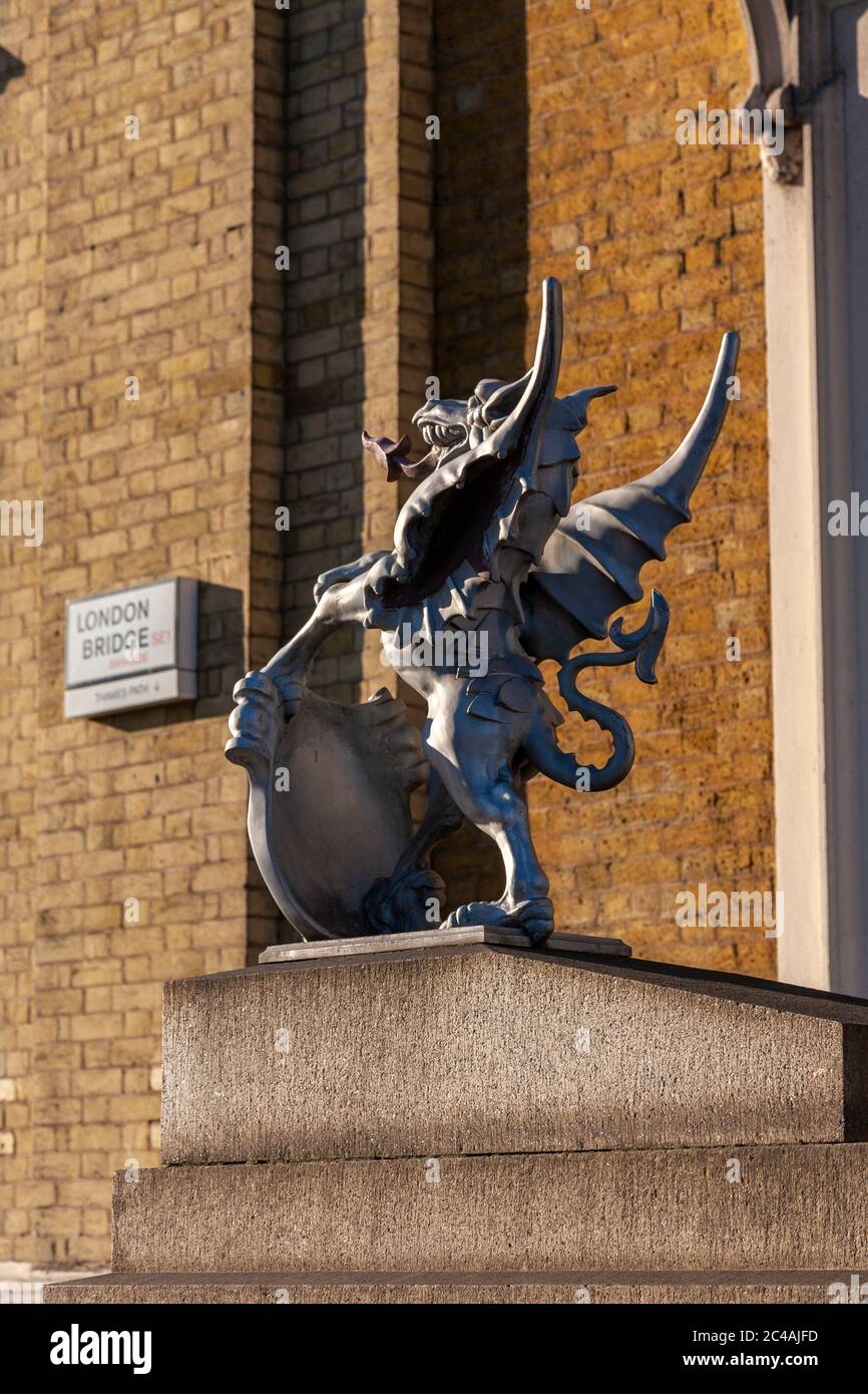 Dragon Boundary Mark, Symbol of London, London, England Stock Photo - Alamy