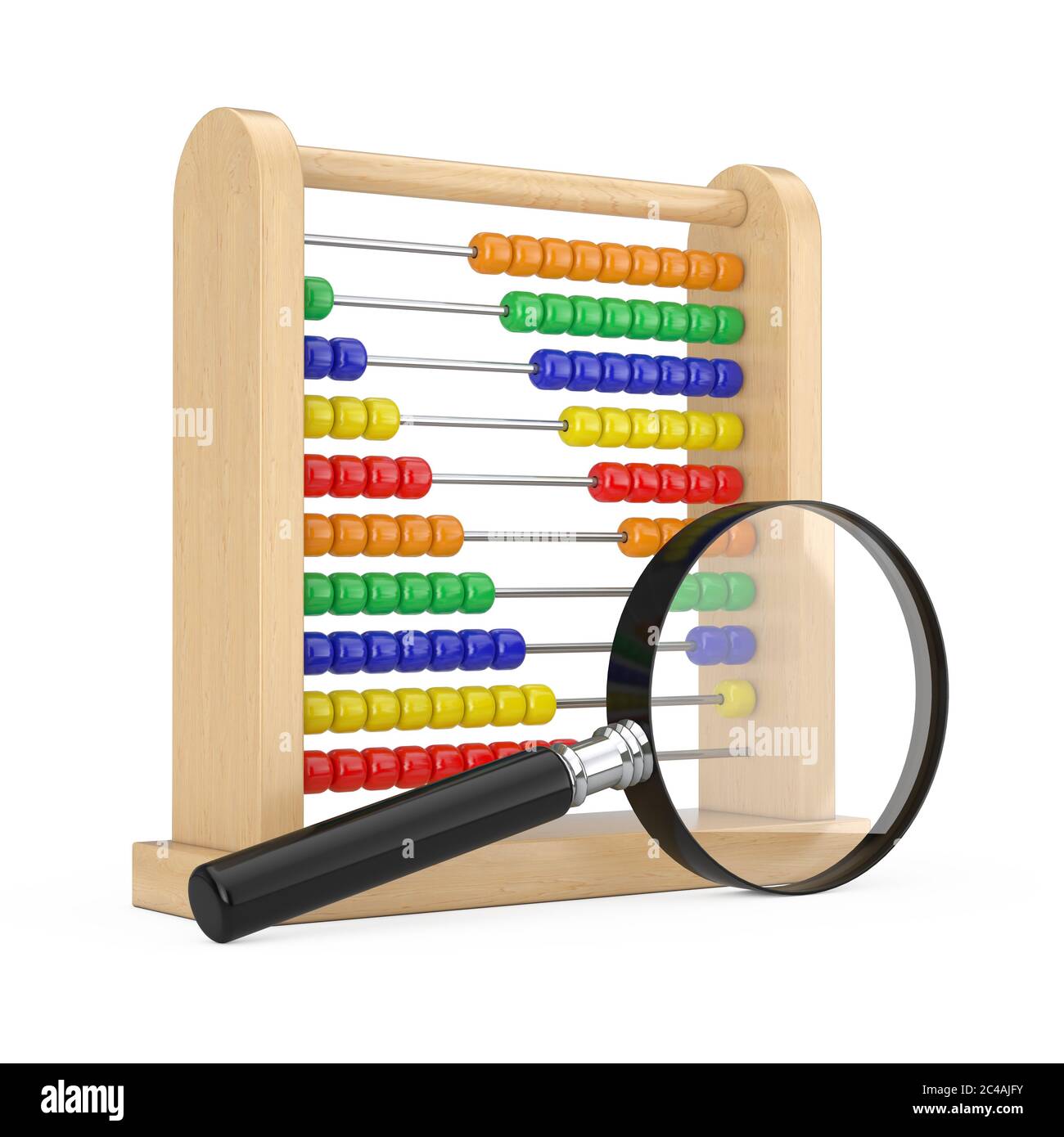 Magnifying glass calculator Cut Out Stock Images & Pictures - Alamy