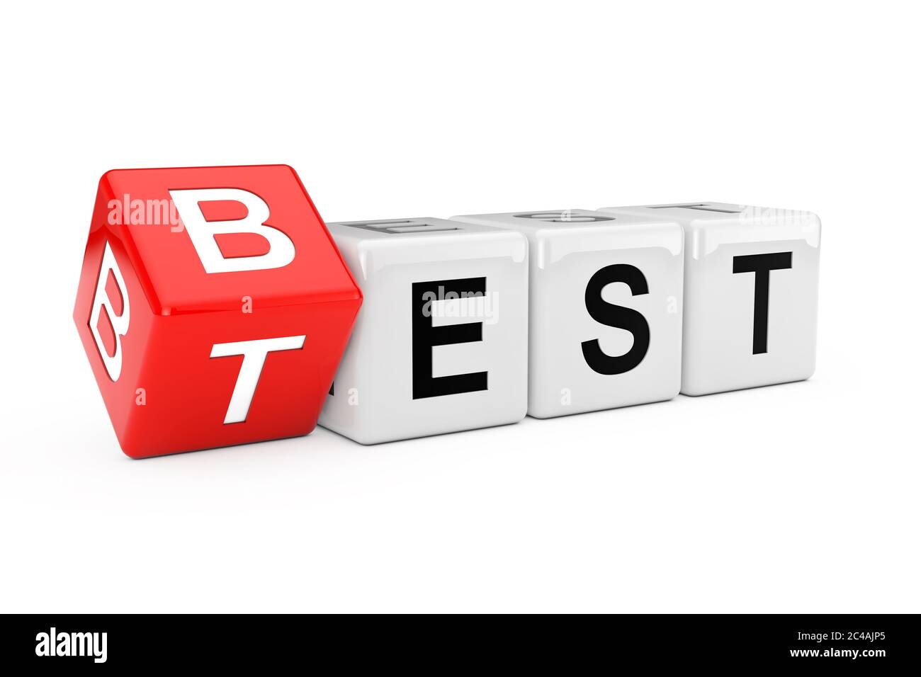 Best Test Concept. Cube Blocks with the Transition from Best to Test ...