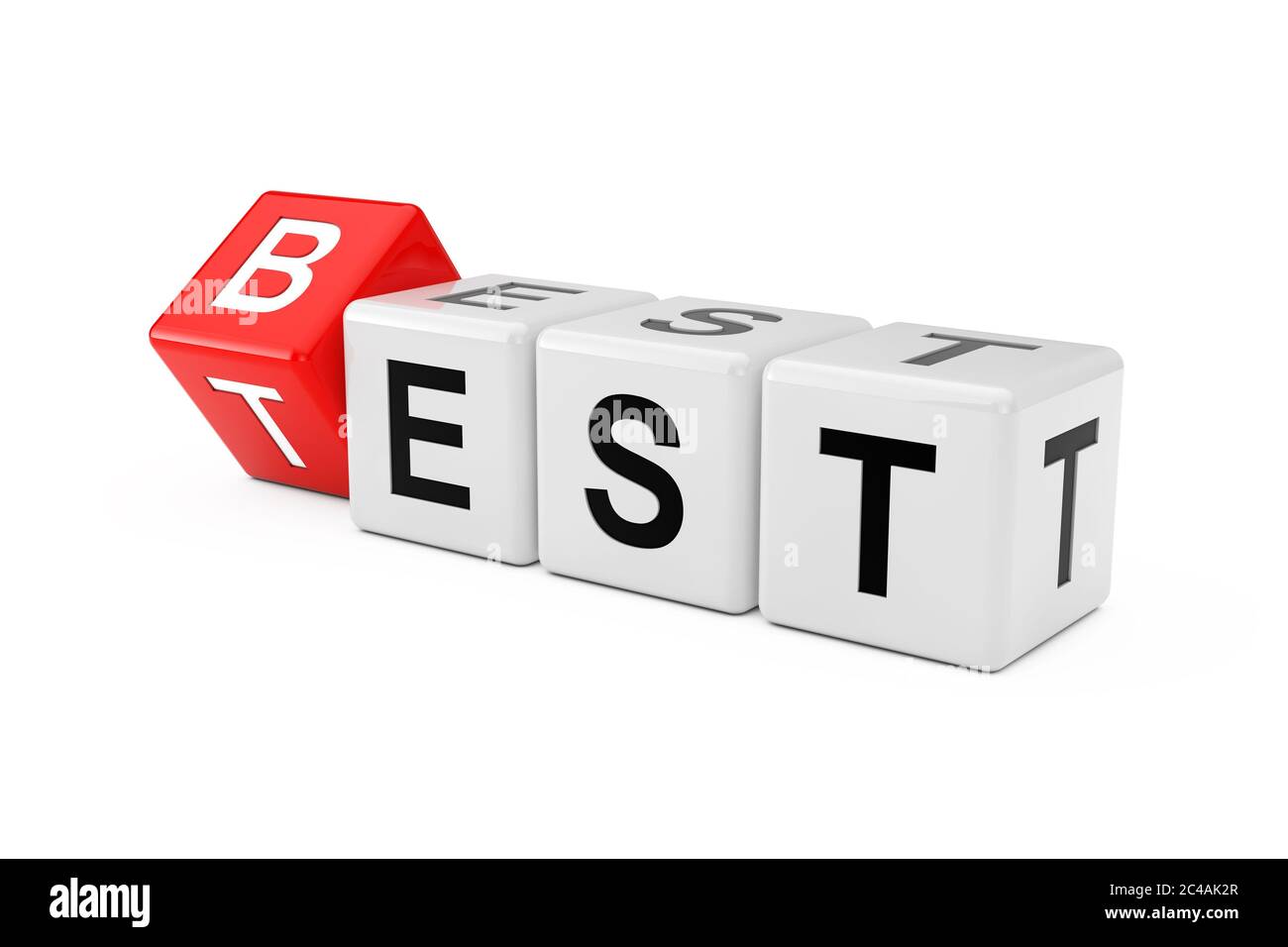 Best Test Concept. Cube Blocks with the Transition from Best to Test ...