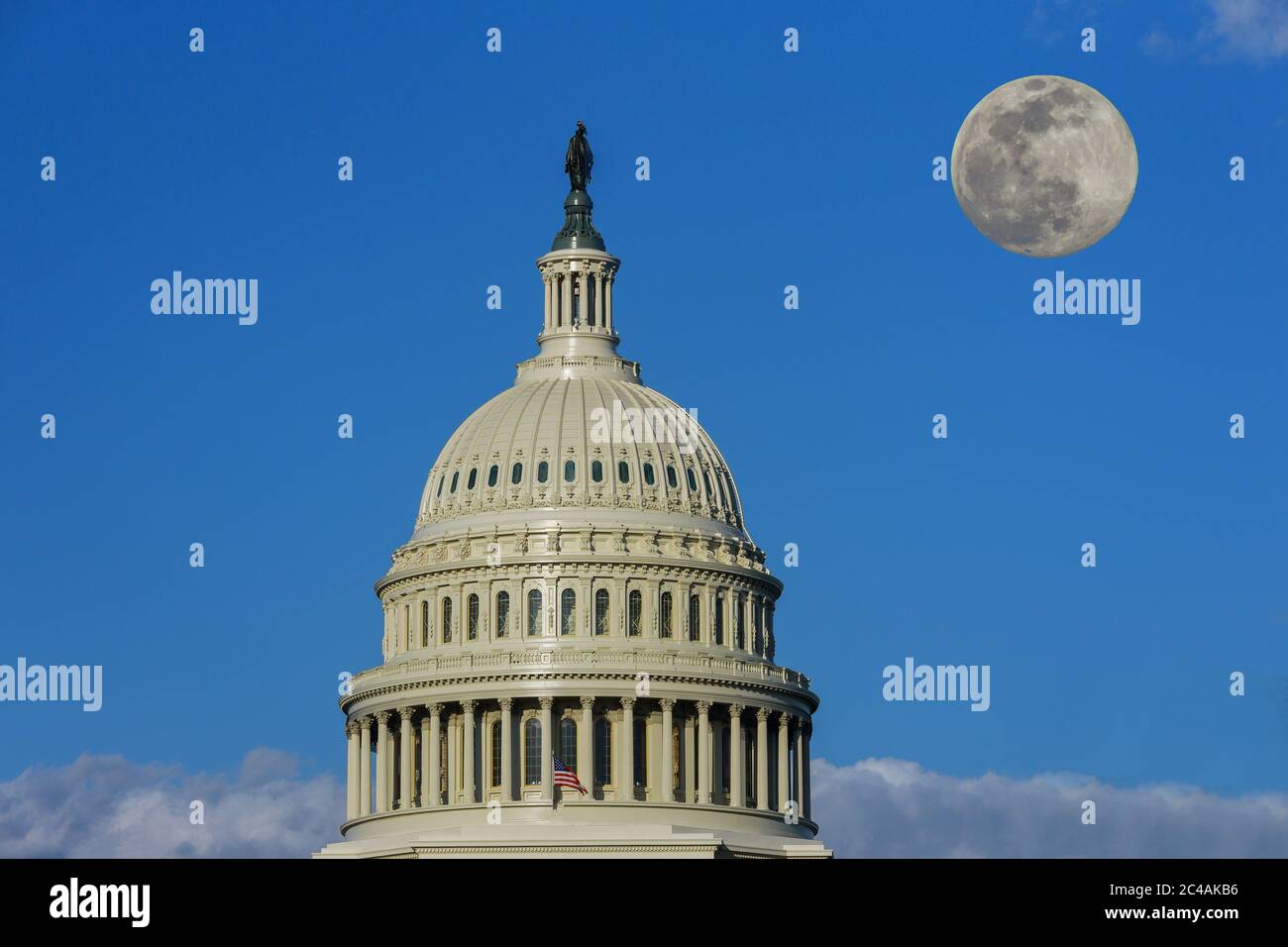 District of at Washington DC USA United States Capitol Building dome ...