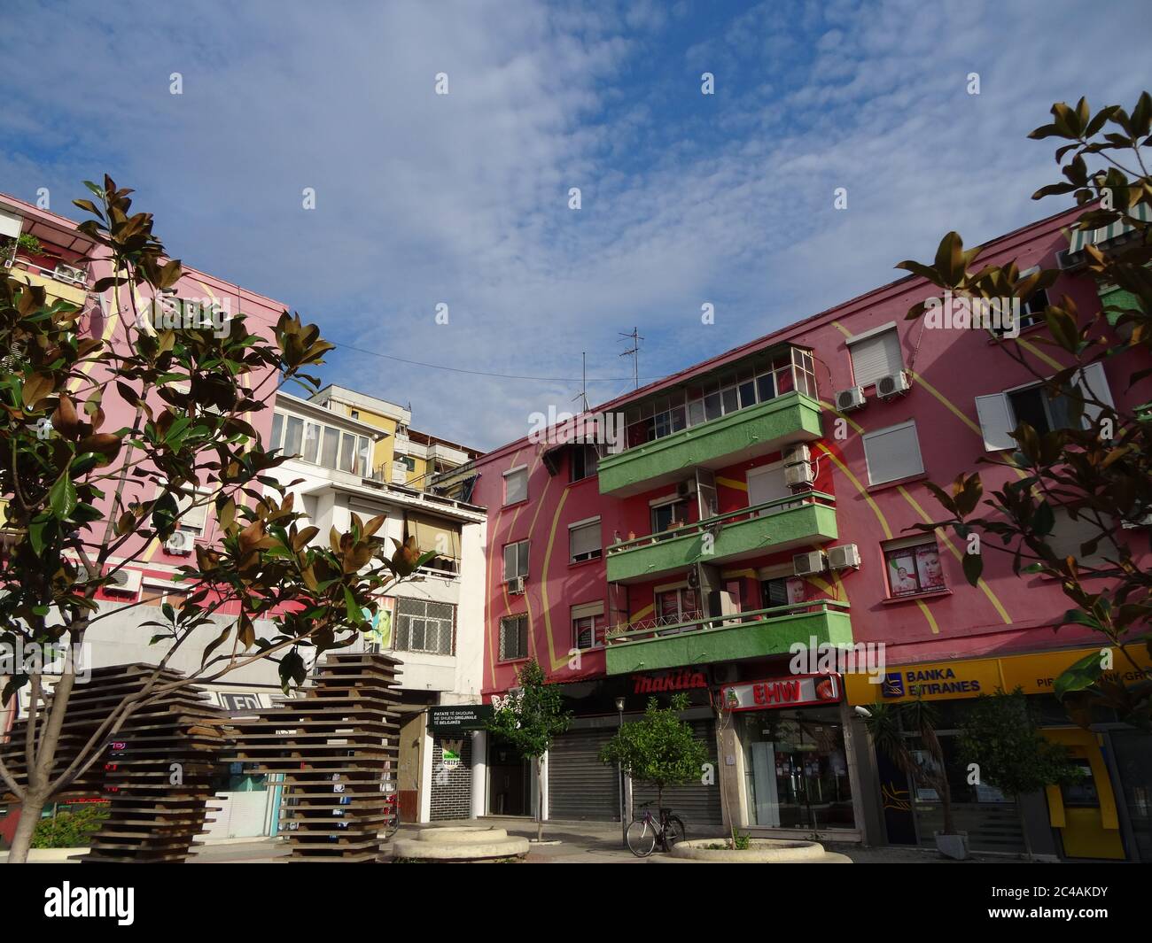 The old Balkan city of Tirana. Amazing buildings, pleasant nature and a ...