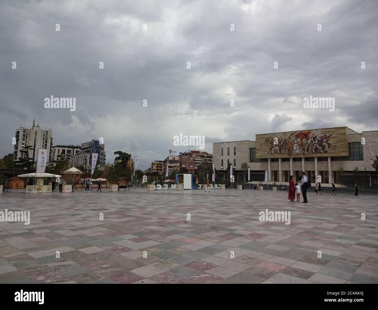 The old Balkan city of Tirana. Amazing buildings, pleasant nature and a ...