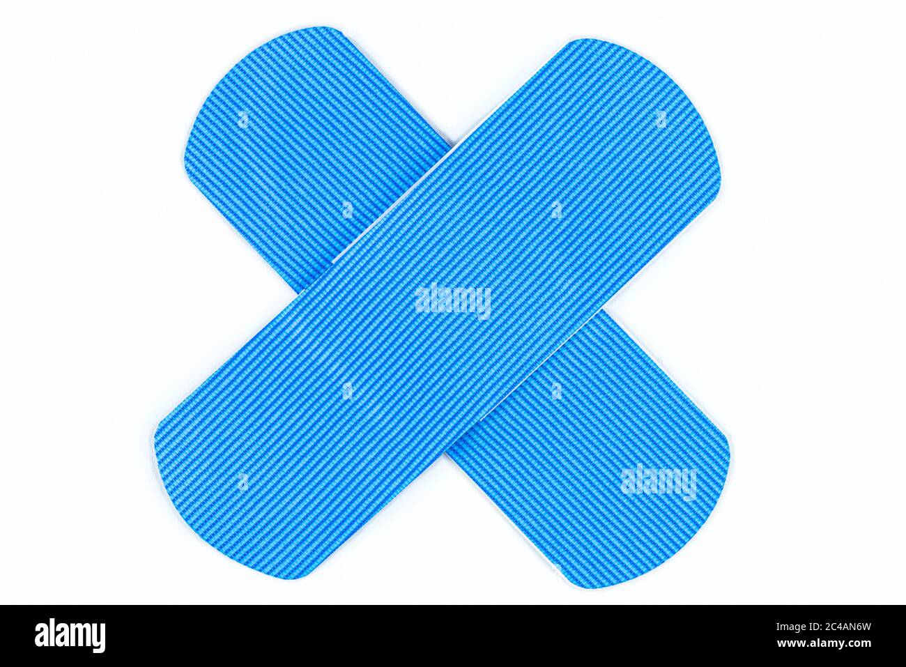 Blue wound patches detectable in a metal detector, arranged in the ...