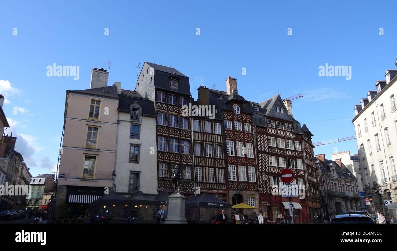 Rennes is a very beautiful and liveable city. Center architecture and ...