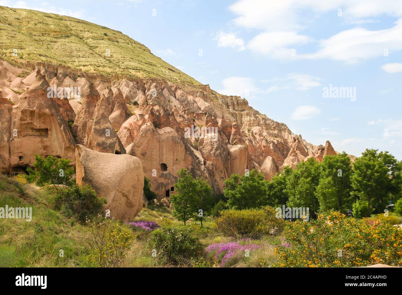 Hoodoos of Cappadocia. Tent rocks carved by wind and water through time ...