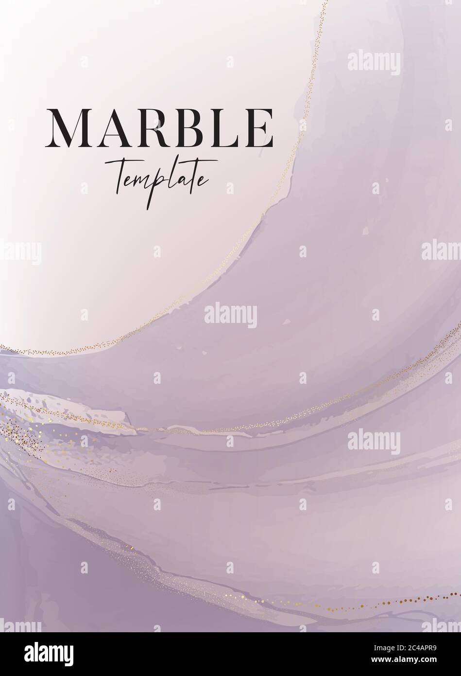 Liguid flow violet watercolor splash with alcohol ink elements in ...