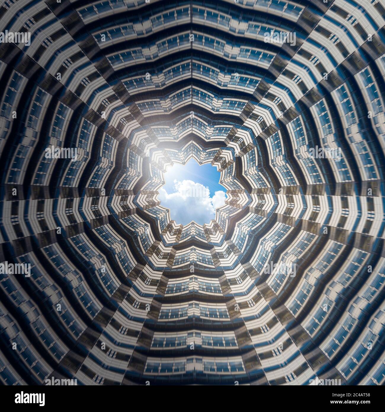 Courtyard perspective skyscraper hi-res stock photography and images ...