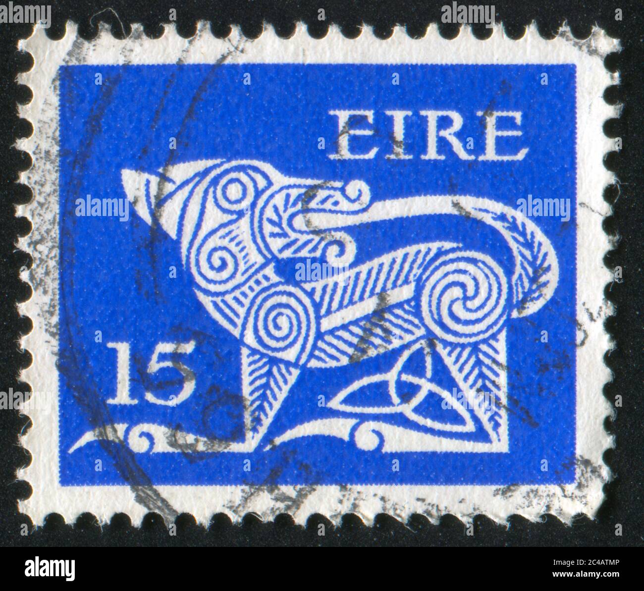 IRELAND - CIRCA 1968: stamp printed by Ireland, shows Dog from Ancient ...