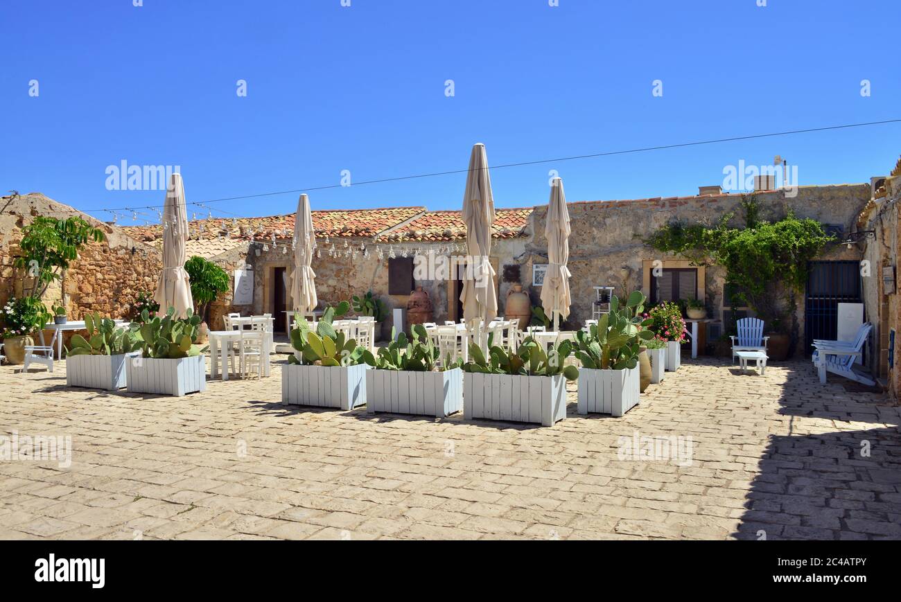 panoramic view of some corners of Marzamemi, Sicily Stock Photo - Alamy